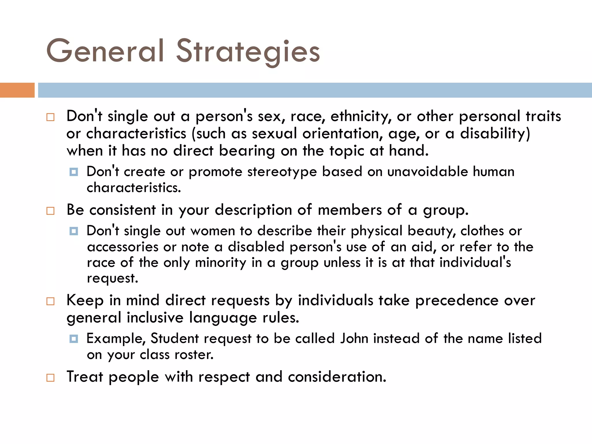 Inclusive Language | PDF