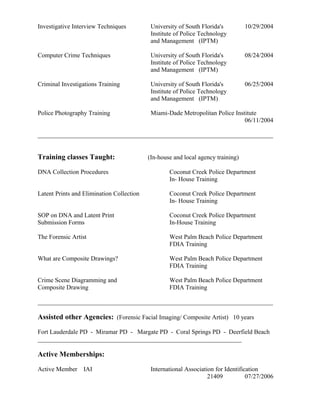 Crime Scene Investigation's CV-2013 | DOC