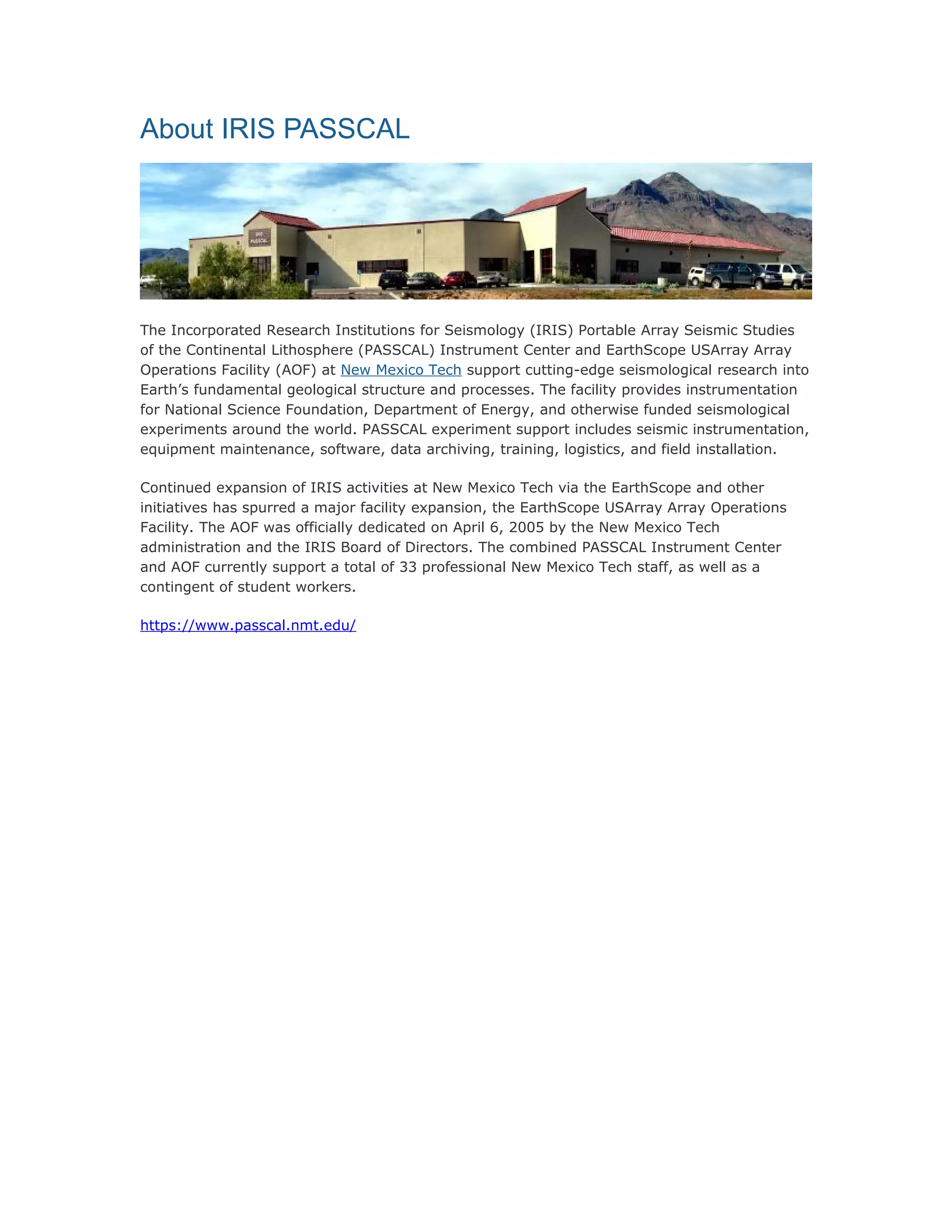 About IRIS PASSCAL | DOC