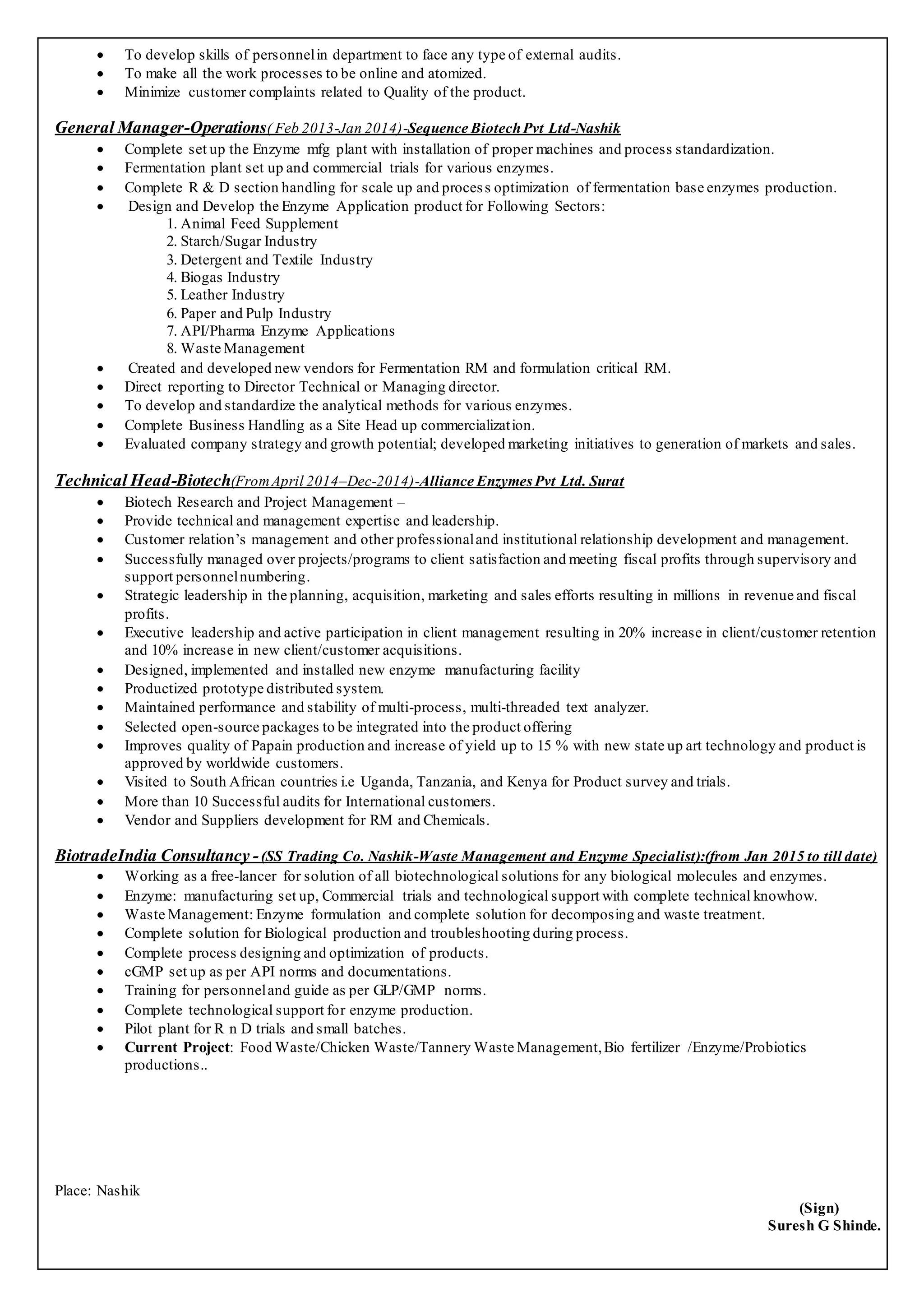 Suresh Profile | DOCX | Manufacturing Industry | Industries