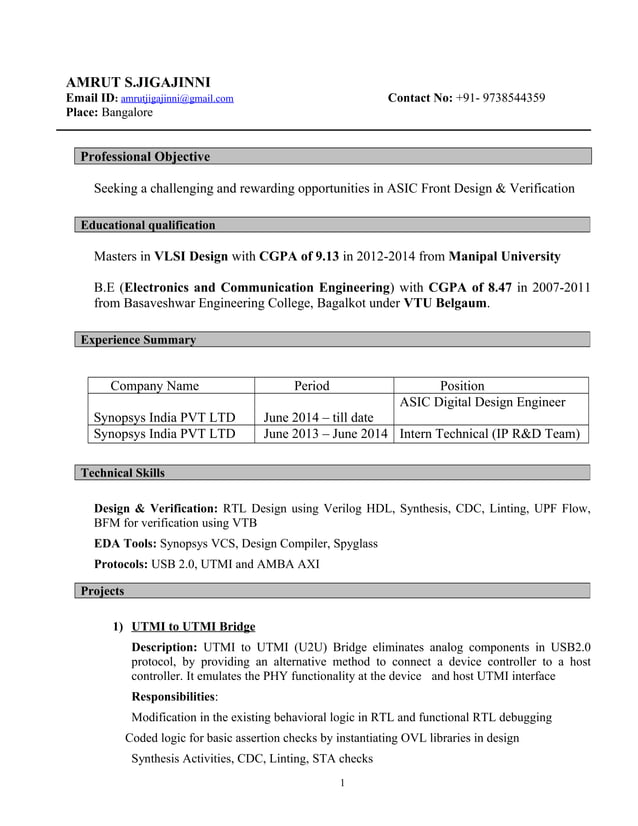 Amrut_Resume | PDF