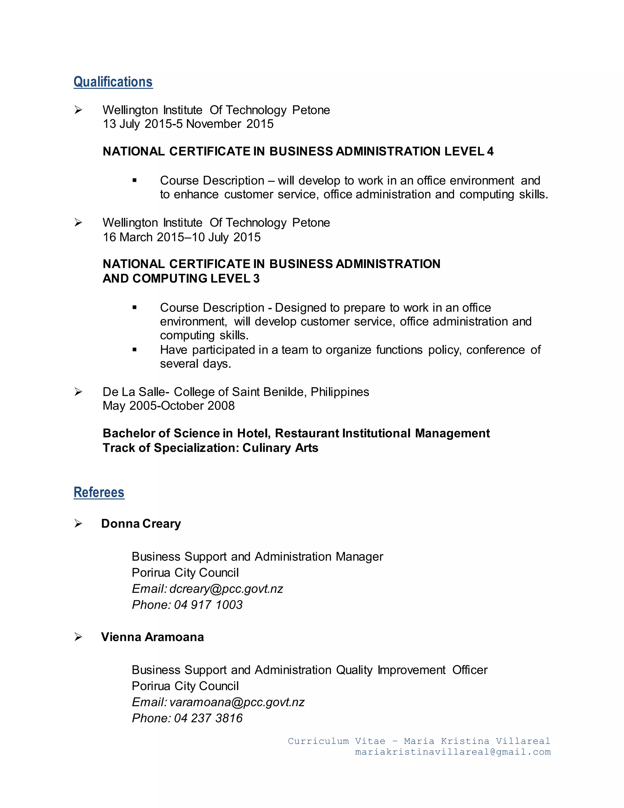 KVILLAREAL - CV | PDF