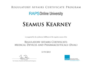 RAPS Cert | PDF