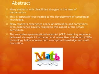 Using Interactive Whiteboard Technology to Implement the Concrete ...