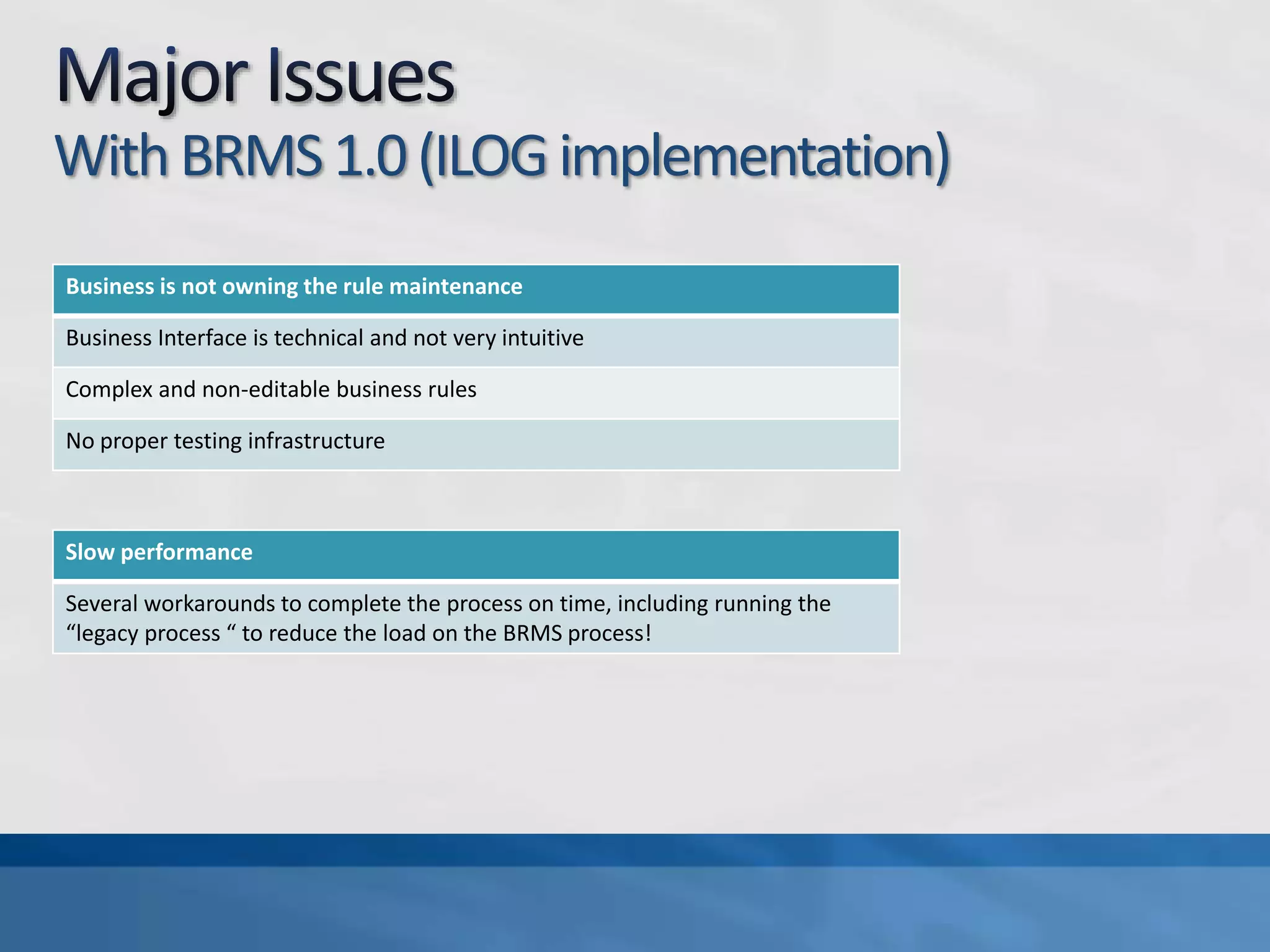 BRMS Implementation Re-engineering | PPTX