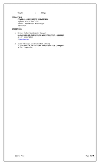 Desiree Pena-CV | DOC