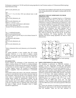 Performance comparison of XY,OE and DyAd routing algorithm by Load Variation analysis of 2 ...