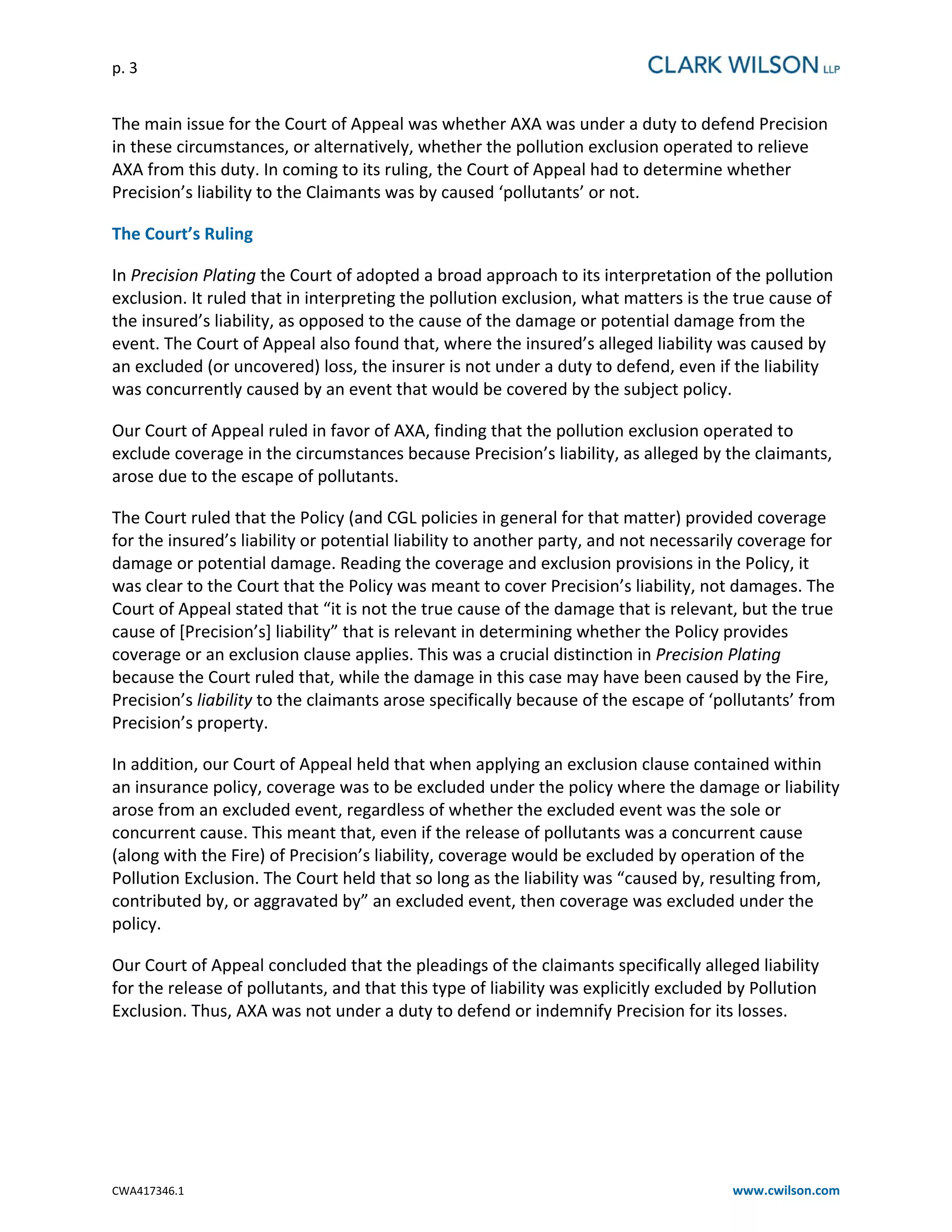 Pollution Exclusion | PDF