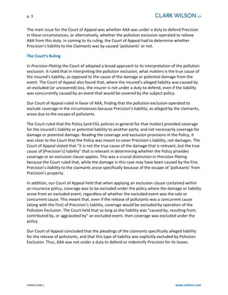Pollution Exclusion | PDF