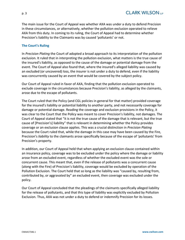 Pollution Exclusion | PDF