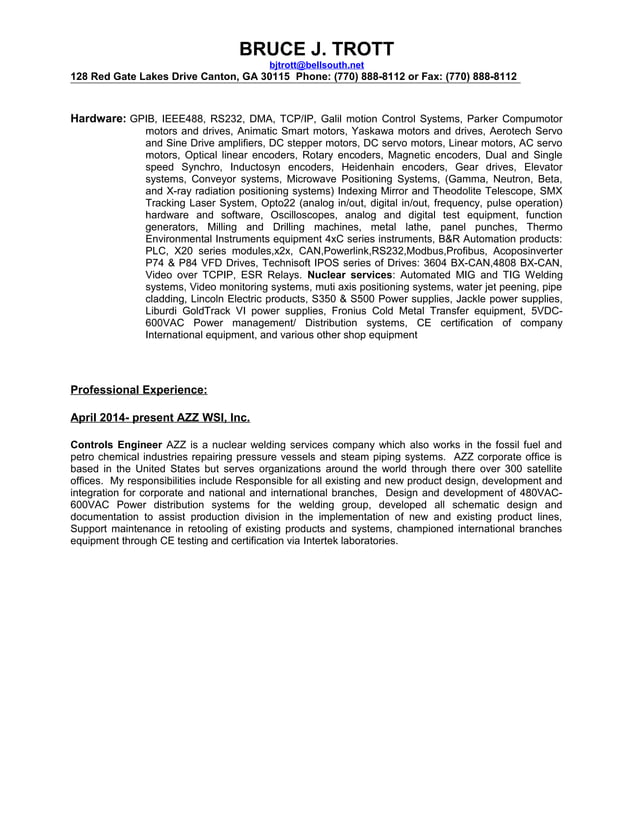 Bruce_Trott_Resume_2016 | PDF