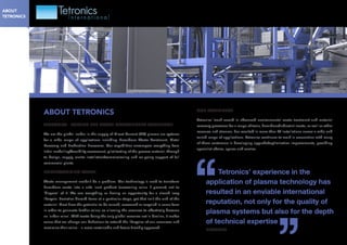 Tetronics Corporate Brochure | PDF