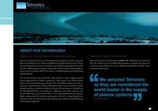 Tetronics Corporate Brochure | PDF