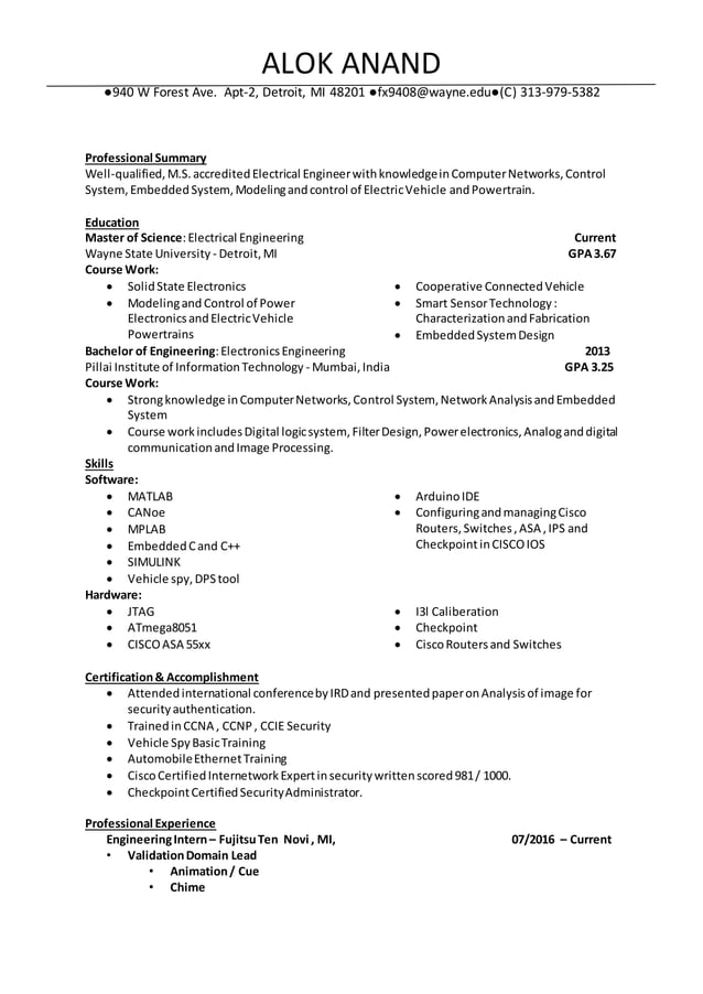 ALOK.ANAND.Resume | PDF