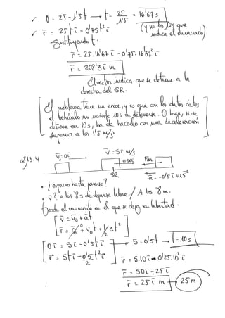 1º bachillerato. ejercicios cinemática (movimientos) | PDF