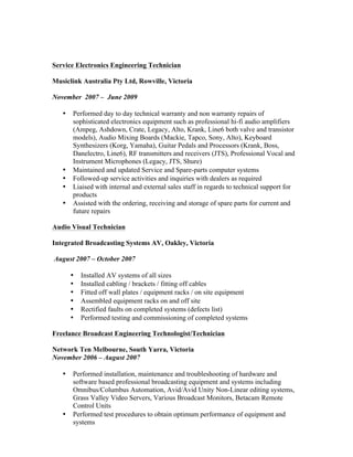 Resume Broadcast IT Engineer Assessment_3 Naddr | PDF
