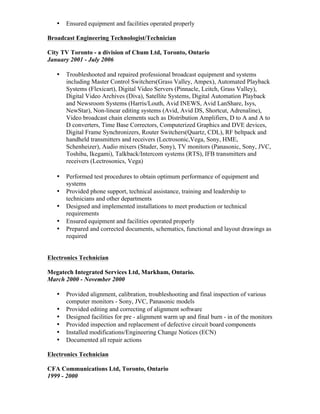 Resume Broadcast IT Engineer Assessment_3 Naddr | PDF