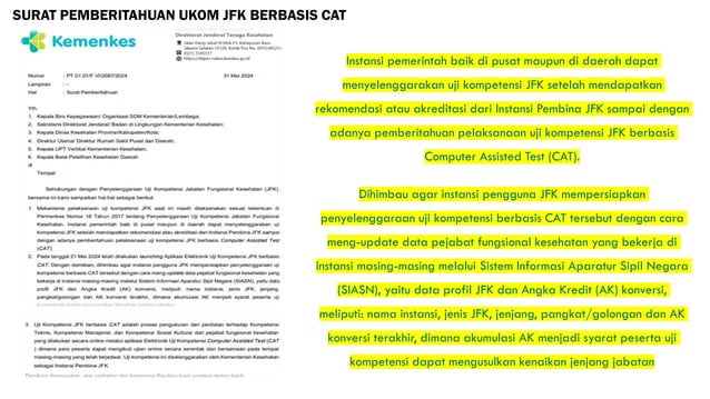 #1 Bahan Sosialisasi Ukom CAT untuk JF Nakes | PDF