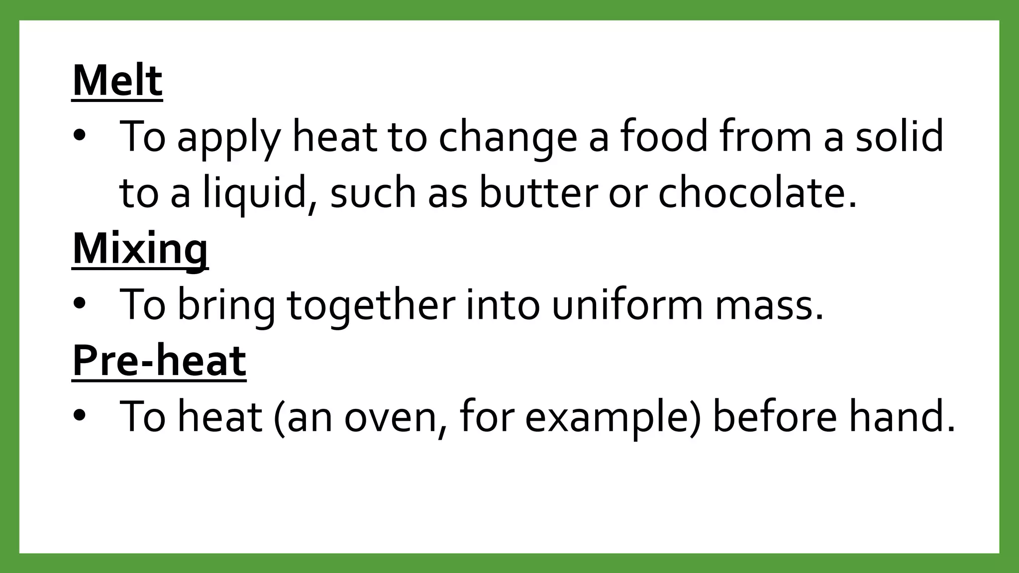 Baking Terms | PPTX
