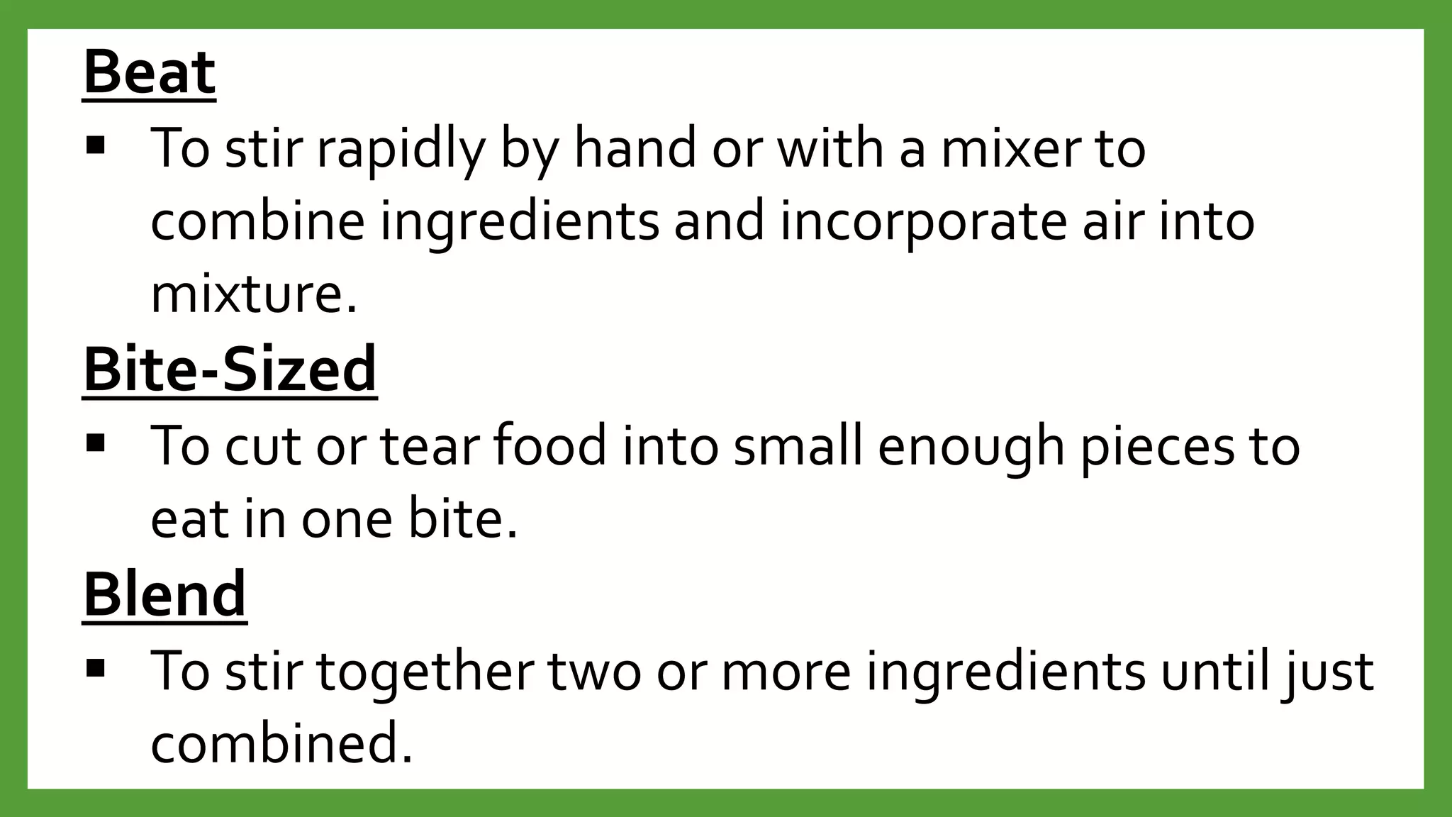 Baking Terms | PPTX