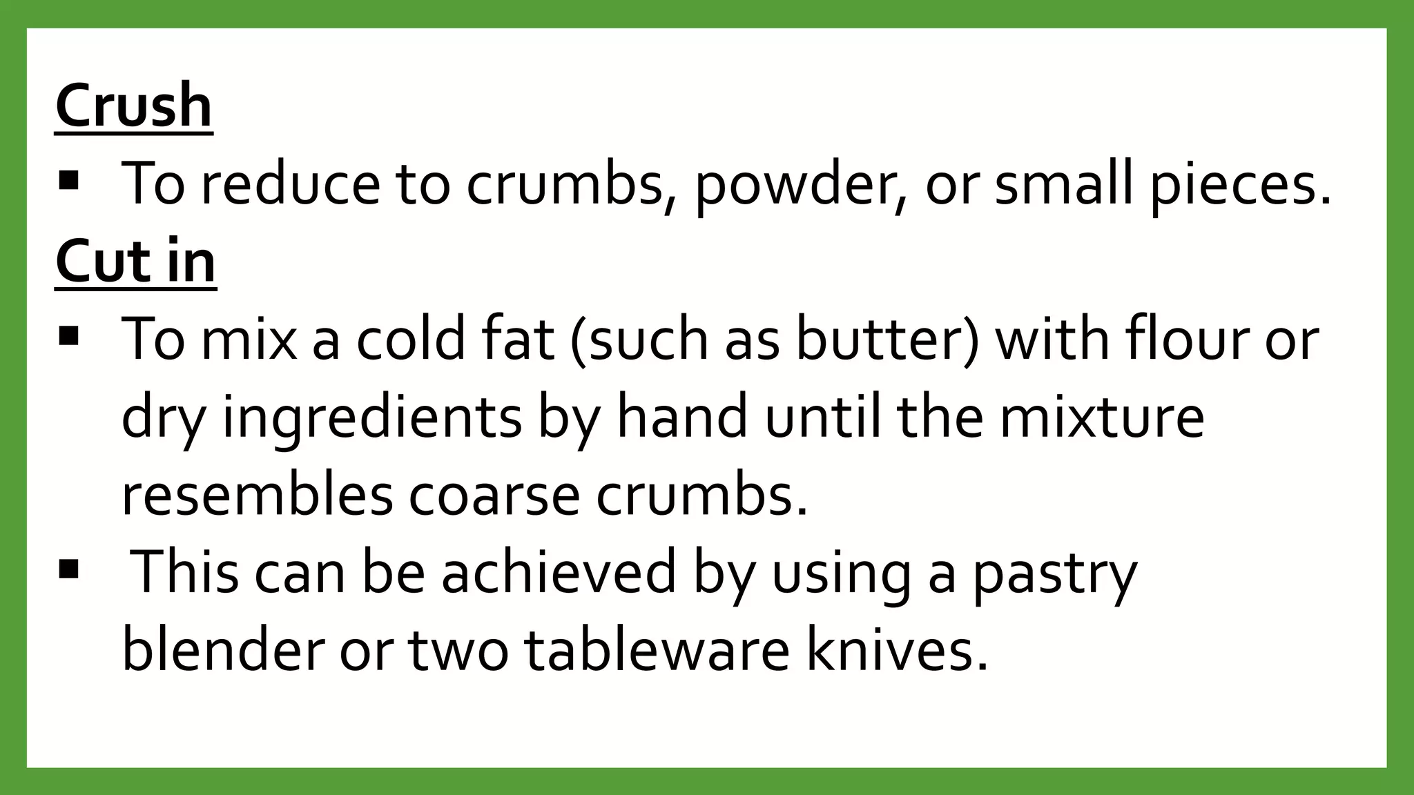 Baking Terms | PPTX