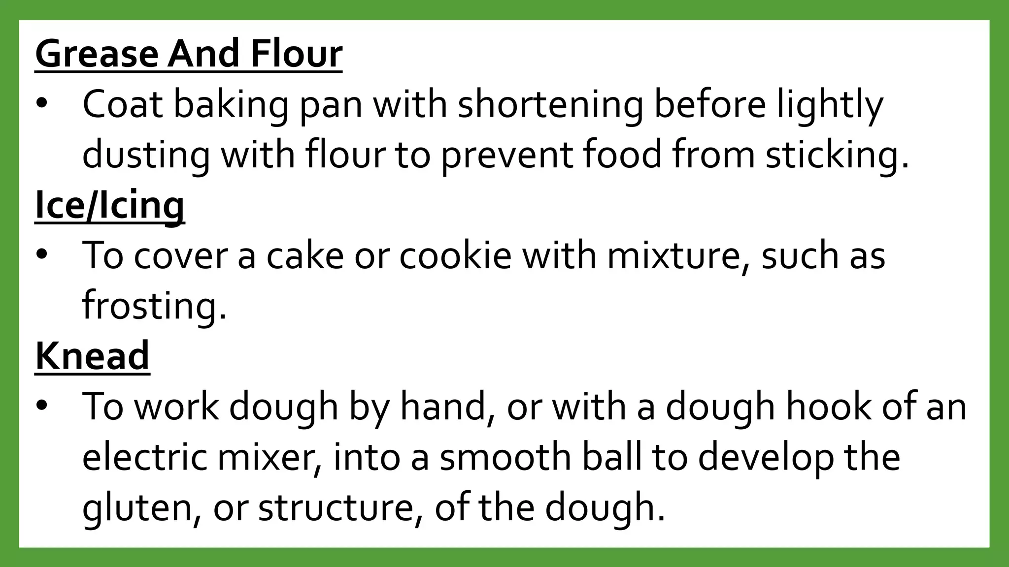 Baking Terms | PPTX
