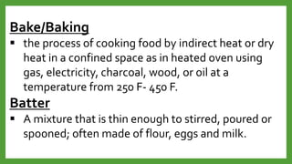 Baking Terms | PPTX