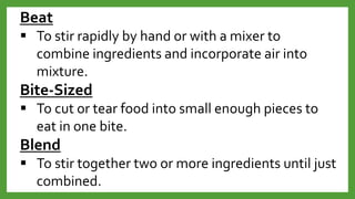 Baking Terms | PPTX