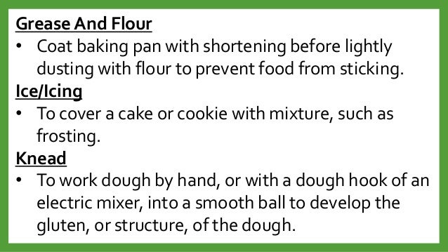 Baking Terms