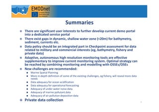 Outputs and recommendations from the Baltic Sea-basin Checkpoint ...