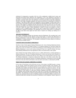 BANK OMBUDSMAN AS DISPUTE REDRESSAL MECHANISM FOR BANKS IN INDIA AND ...