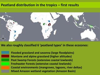 Distribution and degradation status of tropical peatland types | PPTX