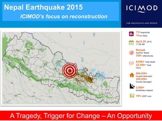 Nepal Earthquake 2015 ICIMOD’s focus on reconstruction | PPT