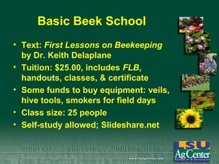 1 basic beekeeping school intro | PPT