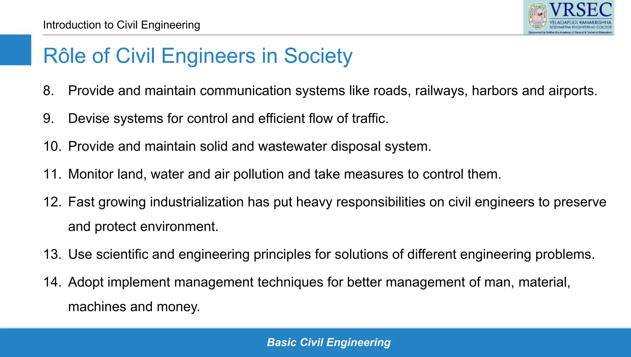 role of civil engineers in society and importance | PPTX