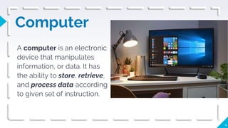 Introduction to Basic Computer System | PPTX
