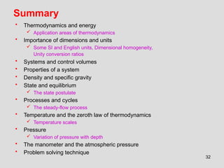 1_BasicConcept, Introduction to thermodynamics | PPTX