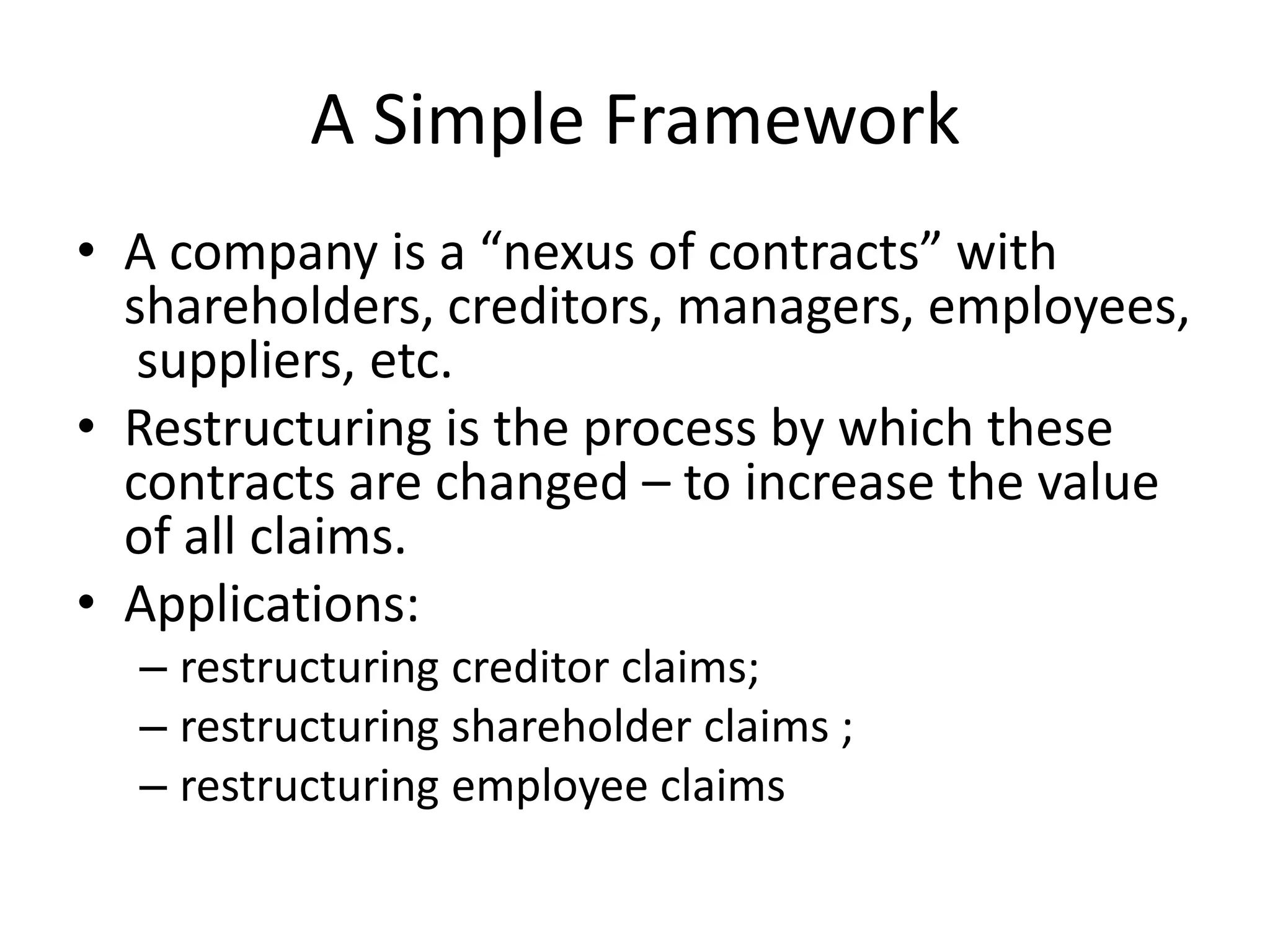 1) basic concepts of corporate restructuring (1) | PPTX