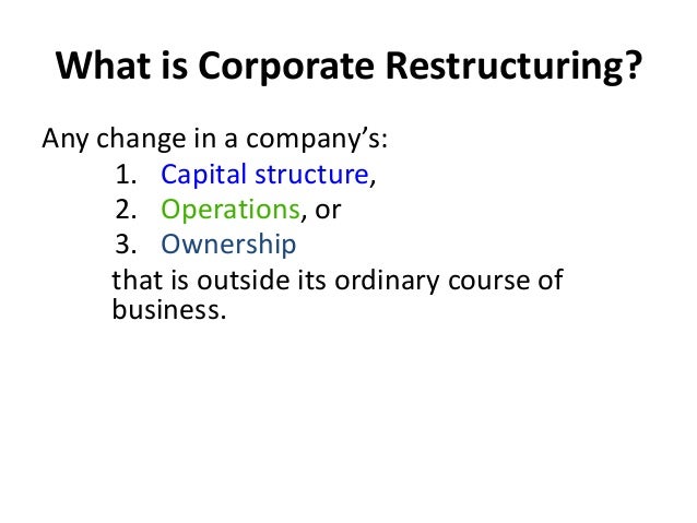 1) basic concepts of corporate restructuring (1)