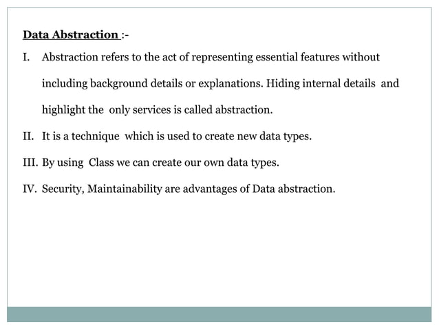 Object Oriented Programming Concepts And Explanation Ppt