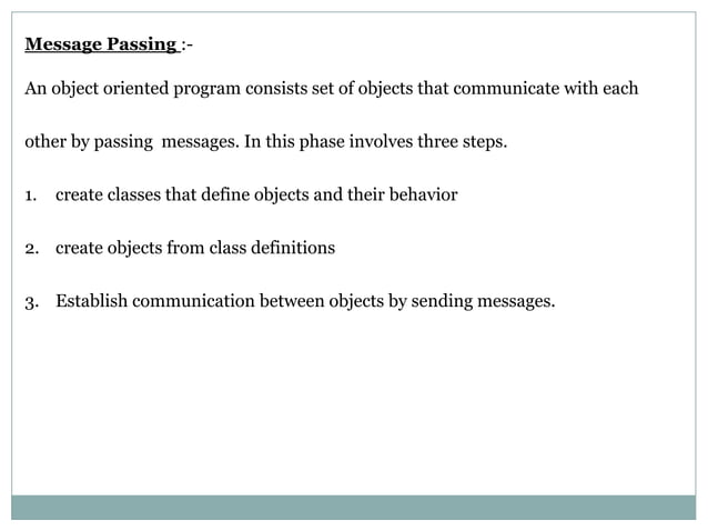 object oriented programming concepts and explanation | PPT