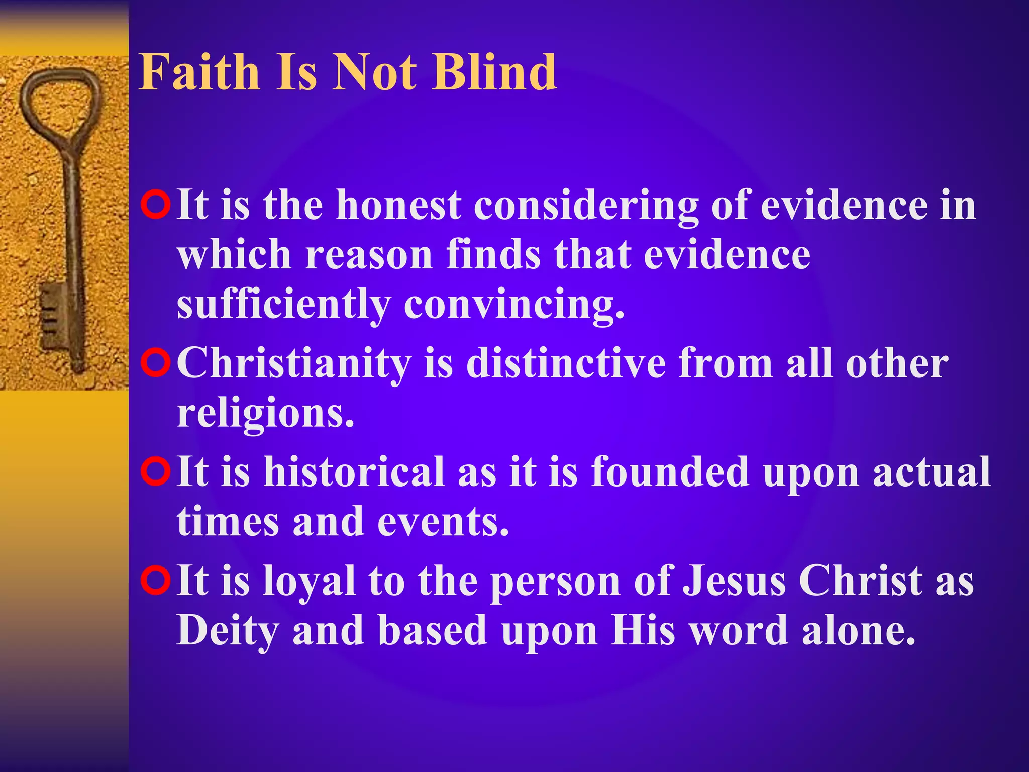 Lesson 1: Christian Evidences | PPTX
