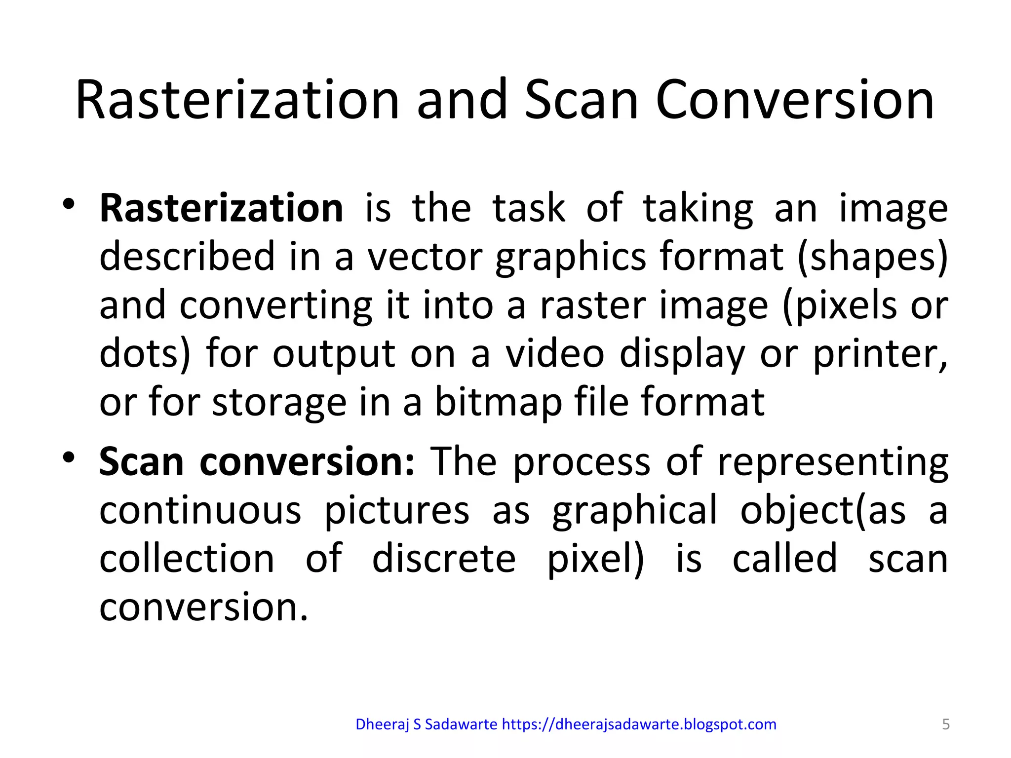 1 Basics Of Computer Graphics Ppt Graphics Software Computer Software And Applications