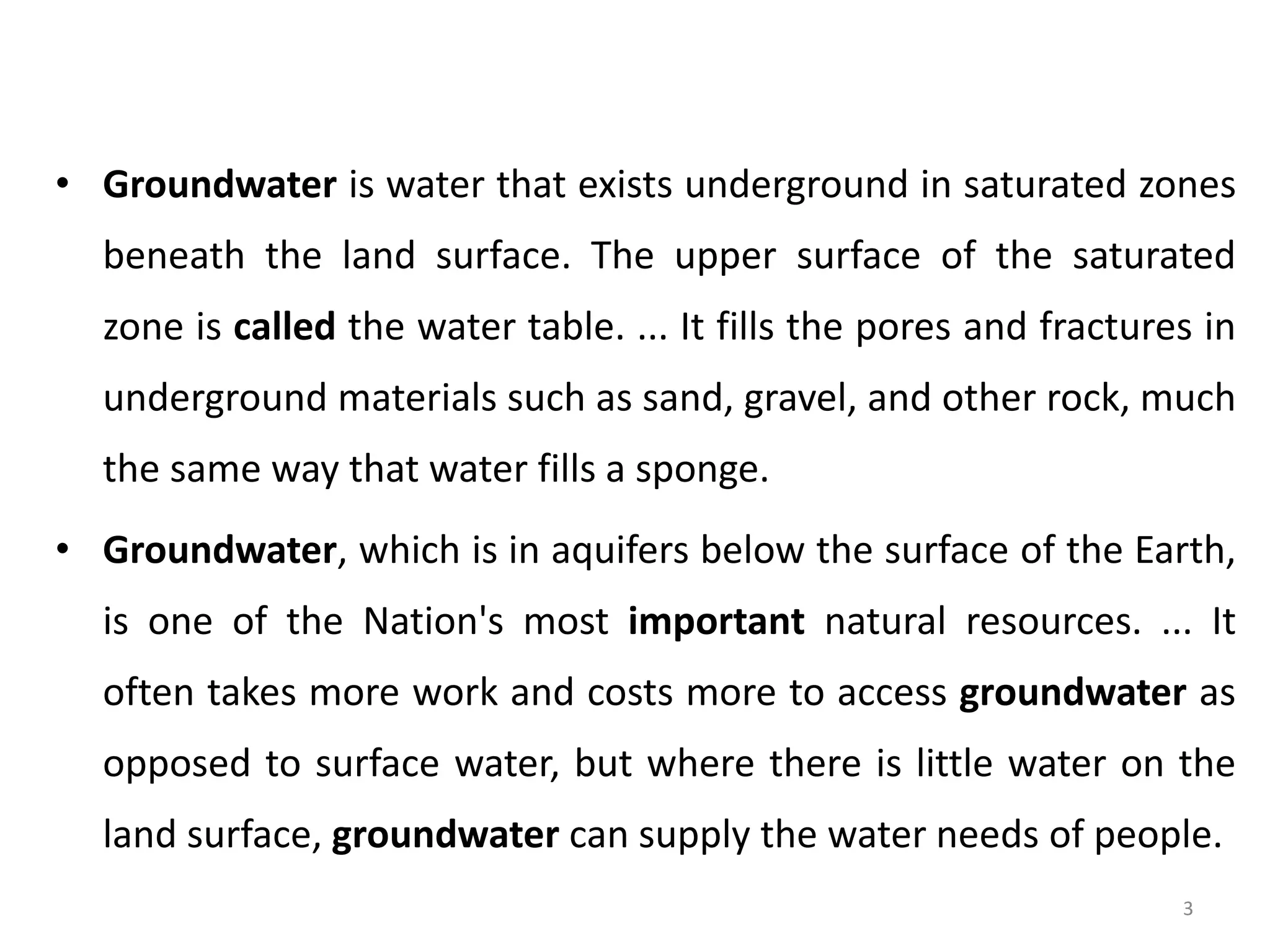 Week-2: Basics of Groundwater, | PPT