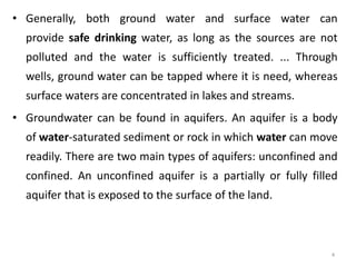 Week-2: Basics of Groundwater, | PPTX