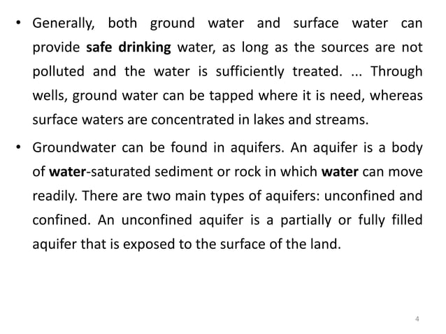 Week-2: Basics of Groundwater, | PPT