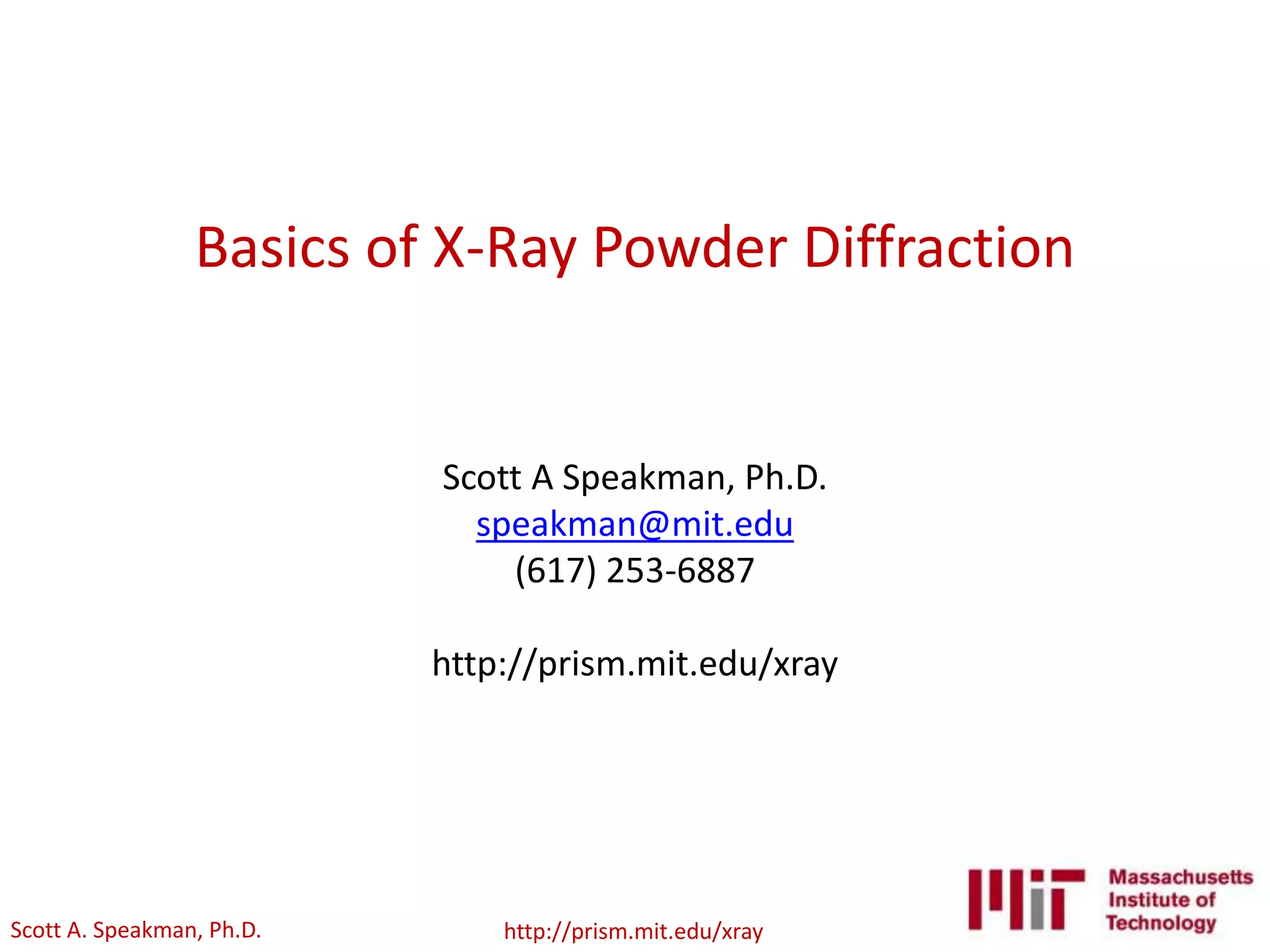 1 basics of x ray powder diffraction | PDF | Chemistry | Science