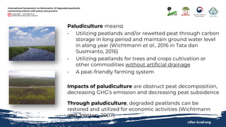 Paludiculture practices to restore degraded peatlands in South Sumatra ...