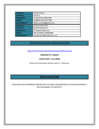 Bolelang_Phillip CV | PDF