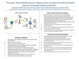 Stanford UniversityDiabetes Health Literacy Project 030614 | PPT